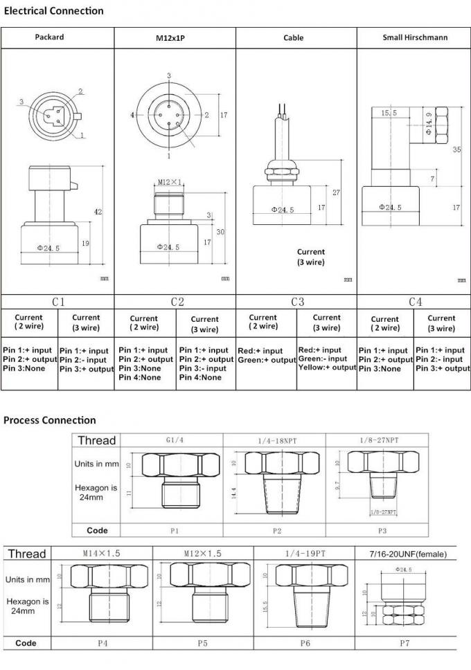 SPI I2C Smart Water Pressure Sensor ISO9001 2015 Approvals