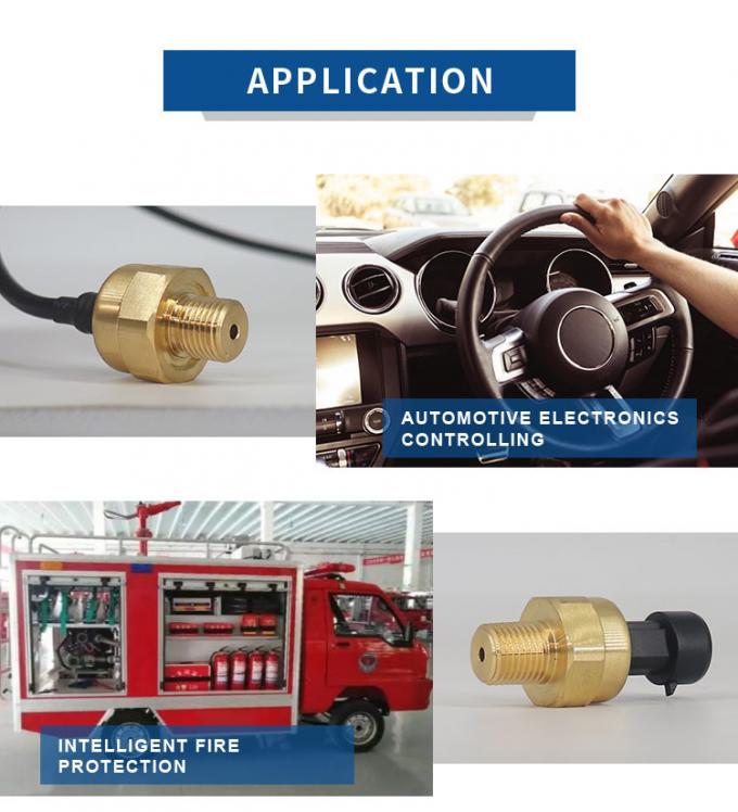 Brass IOT Pressure Sensor , Cable Outlet Capacitance Pressure Transmitter
